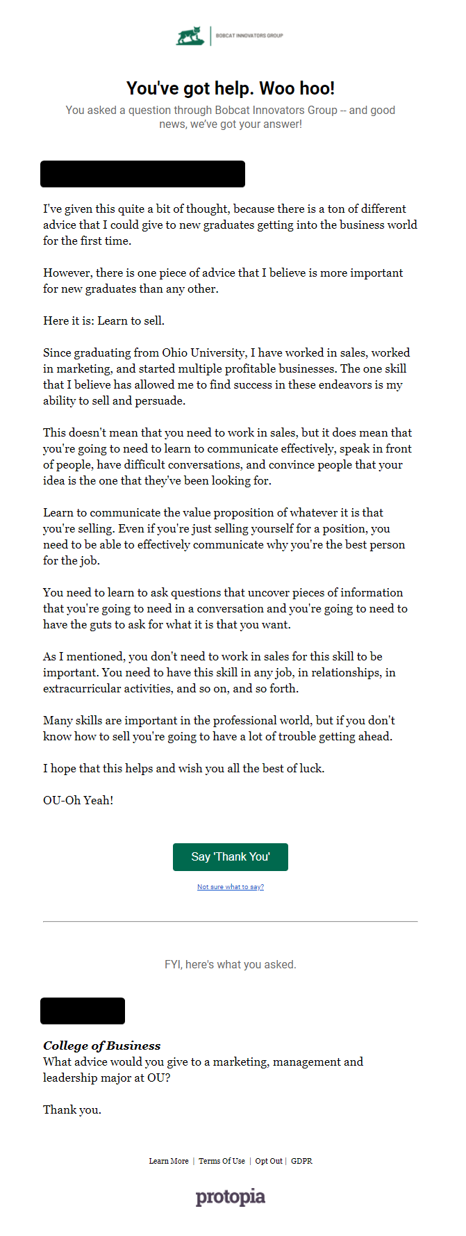 Storytime - Ohio University Sales Foundation