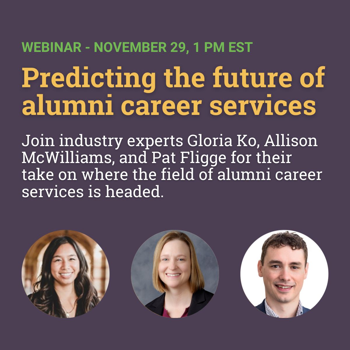 Webinar - Predicting the future of alumni career services