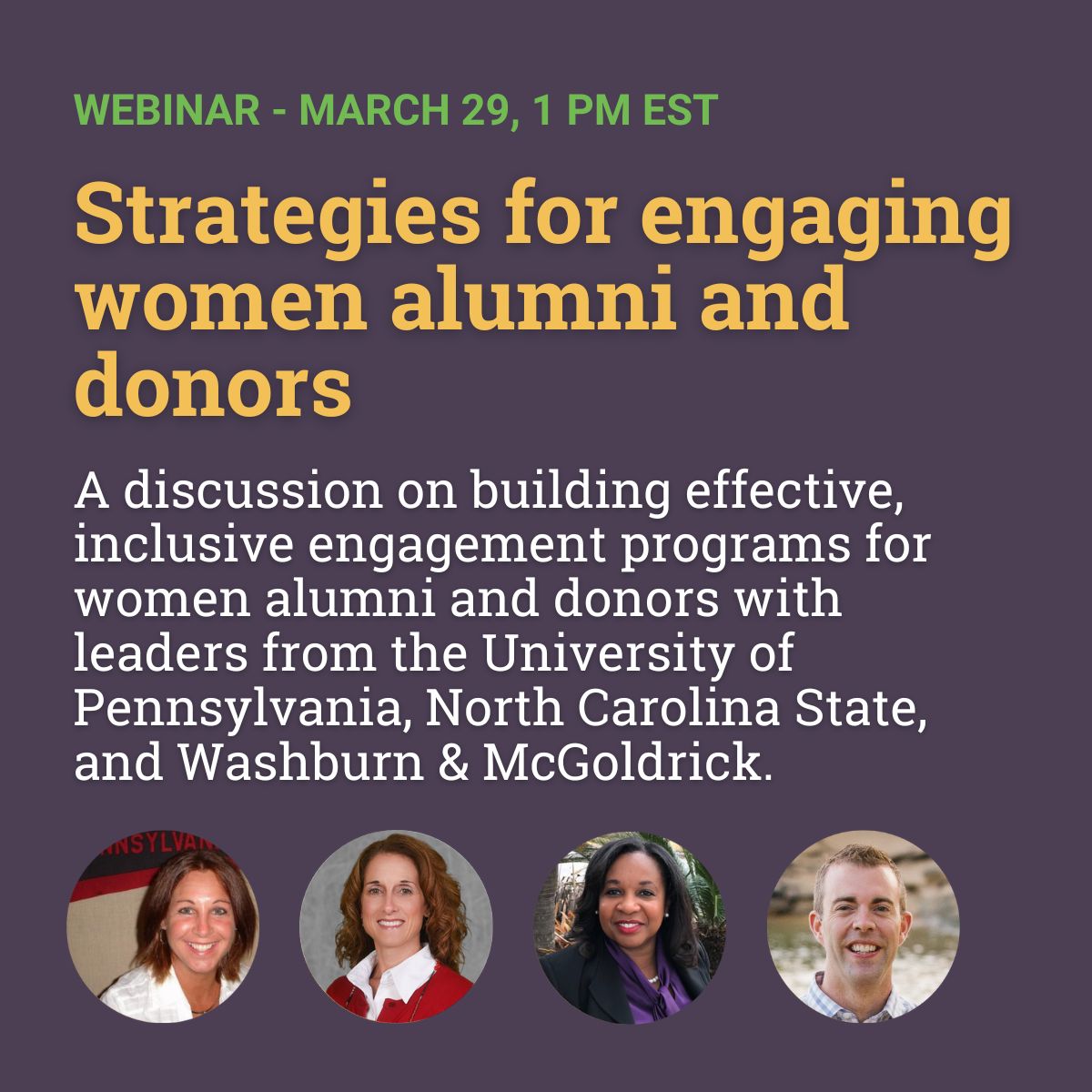 Webinar - Strategies for engaging women alumni and donors