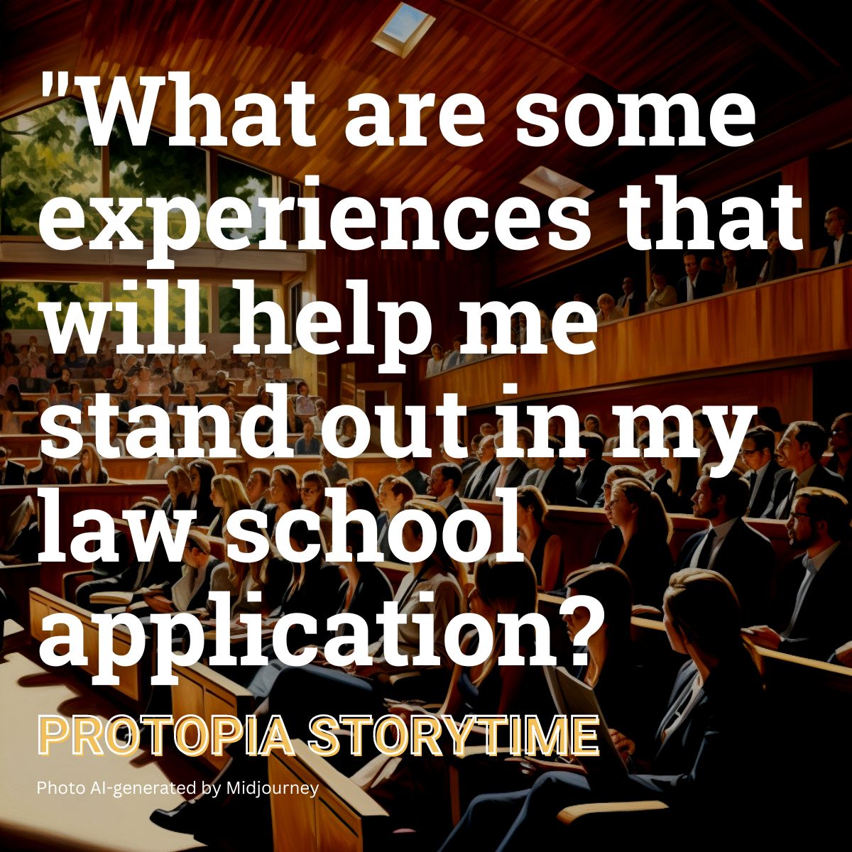 Storytime - VCU student looking for law school insights